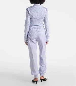 Attico Striped Cotton Pajama Pants