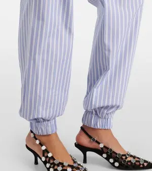 Attico Striped Cotton Pajama Pants