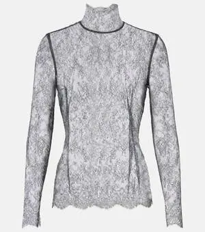 High Neck Lace Tops