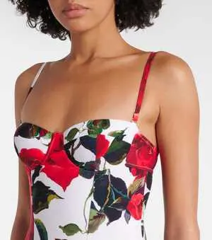 Dolce & Gabbana Floral Print One Piece Swimsuit