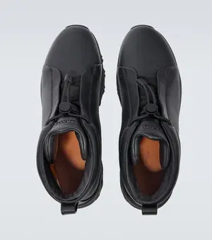 Zegna Triple Stitch Vetta Leather Sneakers