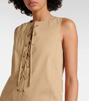 Chloé Cotton Satin Mini Dress