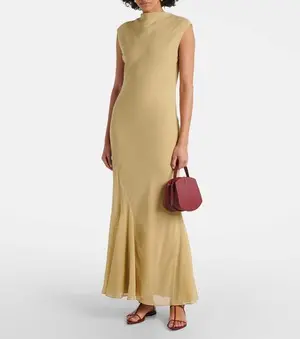 Tove Erin Silk Chiffon Maxi Dress