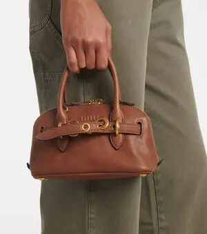 Miu Miu Aventure Mini Leather Tote