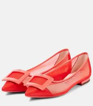 ROGER VIVIER Gommettine Ballet Flats - Red