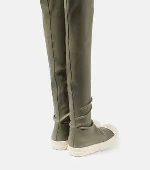 Rick Owens Over-the-knee Leather Sneakers - Green