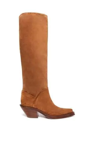 Gabriela Hearst Camero Knee-high Cowboy Boot In Suede Camero Knee-high Cowboy Boot In Suede Camero Knee-high Cowboy Boot In Suede Camero Knee-high Cowboy Boot In Suede - Cognac