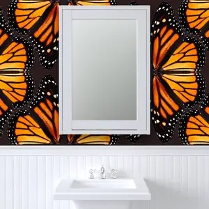 Spoonflower Monarch Butterfly Wing Large Custom Removable Wallpaper