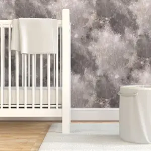 Spoonflower Lunar Moon Texture Planet Space Map Modern Custom Removable Wallpaper