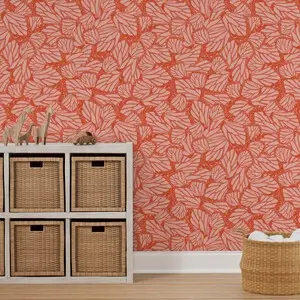 Spoonflower Animal Print Modern Abstract Insect Nature Custom Pre-pasted Wallpaper