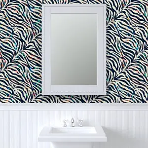 Spoonflower Abstract Animal Print Modern Kitsch Safari Custom Pre-pasted Wallpaper