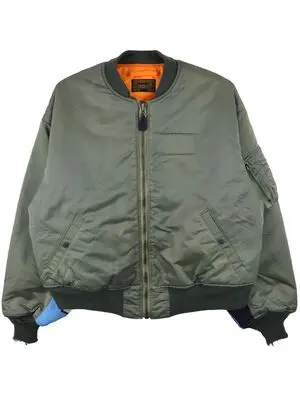 SAINT MXXXXXX Contrasting Sleeves Bomber Jacket