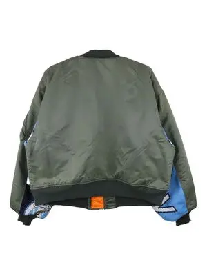 SAINT MXXXXXX Contrasting Sleeves Bomber Jacket