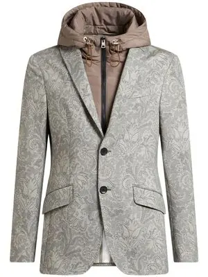 Etro Floral Print Blazer With Vest Insert