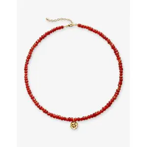 Monica Vinader Lucky Beaded Onyx Necklace - Yellow Gold