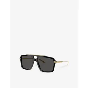 Dolce & Gabbana Dg4477 Pilot-frame Sunglasses - Black
