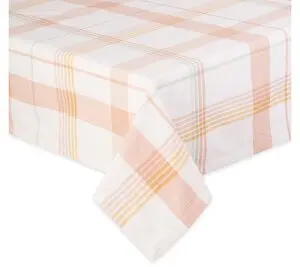 DESIGN IMPORTS Happy Day Plaid Tablecloth 60 X 84 - One-color