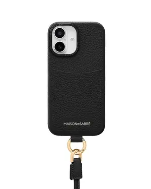 MAISON DE SABRE Maison De Sabra Sling Phone Case (iphone 16) Black Caviar