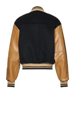 Rhude Logo Varsity Jacket - Navy & Camel