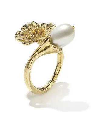 GOOSSENS Fleur De Pavot Pearl Ring - Gold