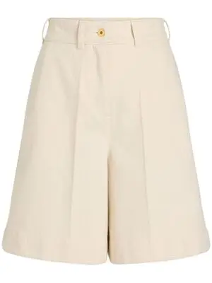 PATOU Denim Bermuda Shorts - Neutrals