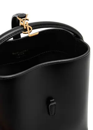 Saint Laurent Le 37 Mini Leather Bucket Bag - Black