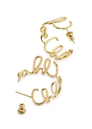Chloé Logo Hoop Earrings