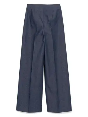 RÓHE Pressed-crease Trousers - Blue
