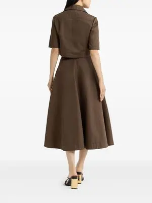 PATOU Cropped Jacket - Brown
