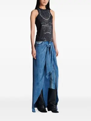 Balmain Embroidery-print Tank Top