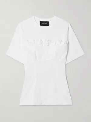 Simone Rocha Ruffled Cotton-jersey T-shirt