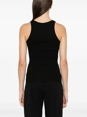 Eterne Ribbed Tank Top - Black
