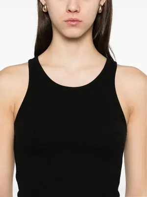 Eterne Ribbed Tank Top - Black