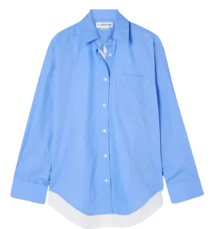 Victoria Beckham Layered Cotton-poplin Shirt - Blue