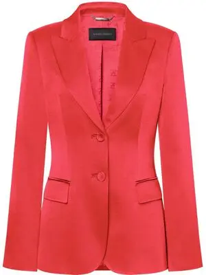 Alberta Ferretti Satin Blazer - Red