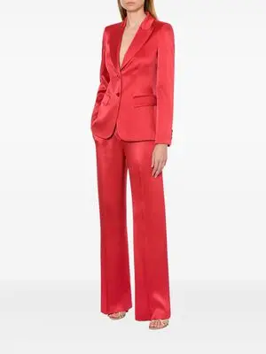 Alberta Ferretti Satin Blazer - Red