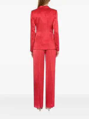 Alberta Ferretti Satin Blazer - Red