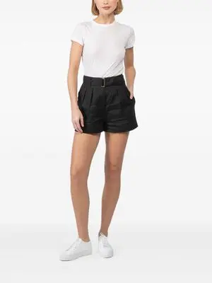 HEVRON Linen Belted Shorts