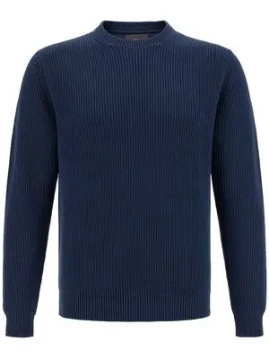 Boggi Milano Ribbed Sweater - Blue