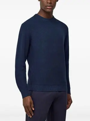 Boggi Milano Ribbed Sweater - Blue
