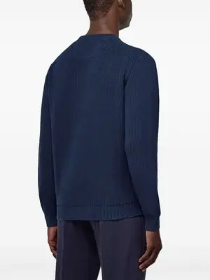 Boggi Milano Ribbed Sweater - Blue