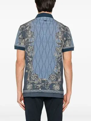 Etro Paisley-print Polo Shirt - Blue