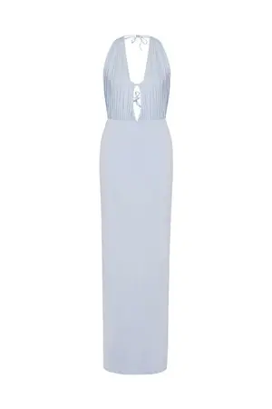 JENDUE Siena Halter Neck Cut-out Maxi Dress
