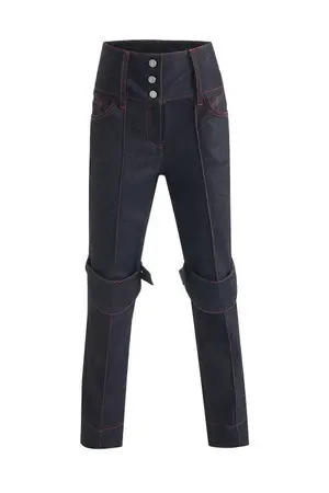 JENDUE Davidson Straight Leg Pants - Deep Blue