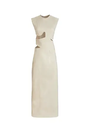 JENDUE Harvey Maxi Denim Dress With Cut-outs