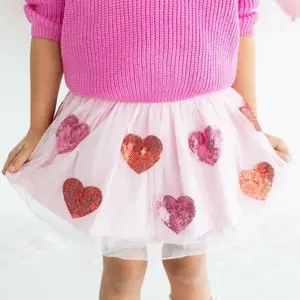 SWEET WINK Sequin Heart Tulle Tutu