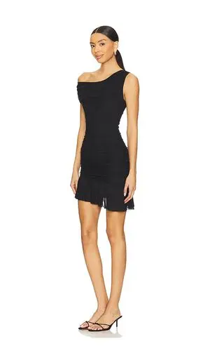 Superdown Asymmetrical Ruffled Mini Dress