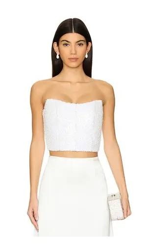 MARIANDREE GAITAN Embellished Pearl Top