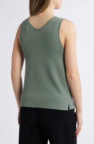 Anne Klein Double V-neck Sweater Tank