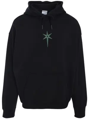 COUNTY OF MILAN Hooded Sweatshirt With Logo Print - Black